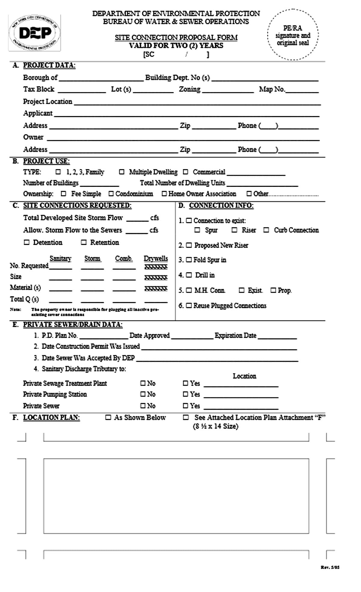 SD 1&2 Forms Are Required For Every New Sewer Line In NYC