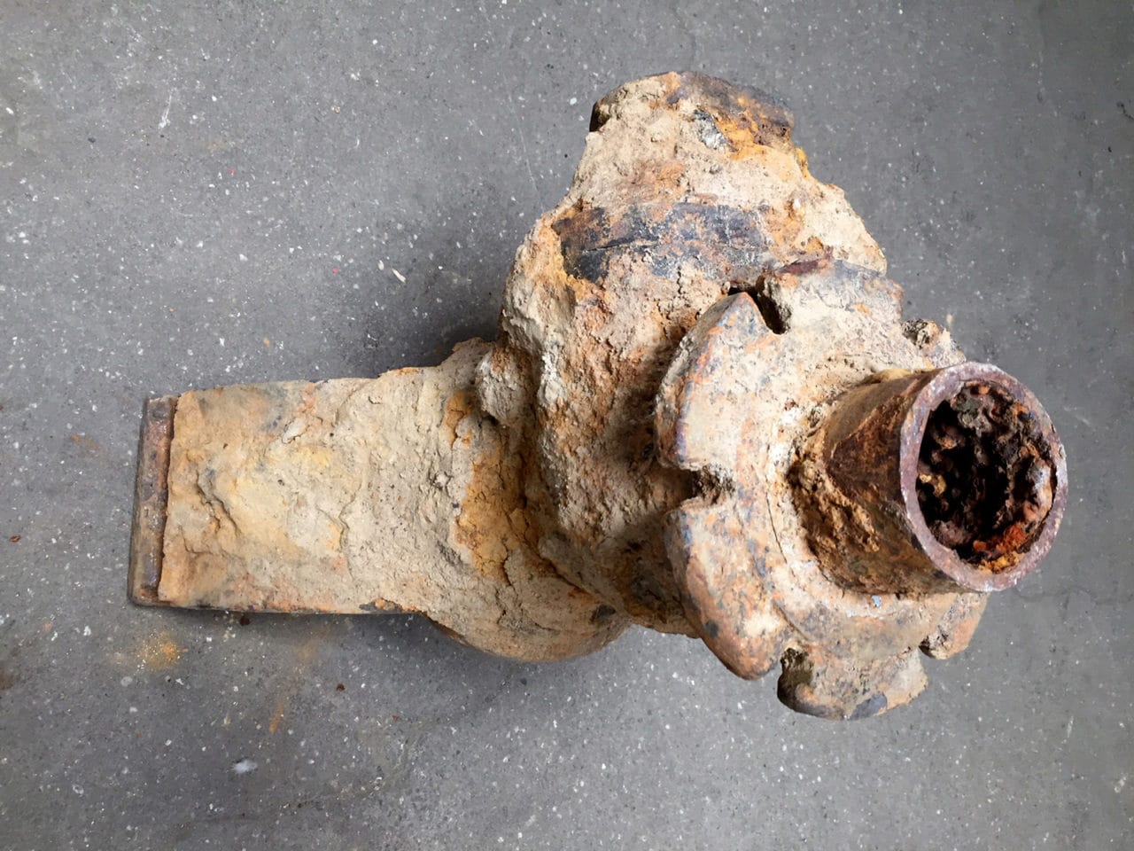 A Cast Iron Valve For Water Lines Was Used For Many Decades